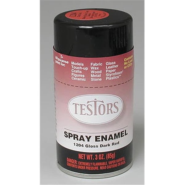 Testors Spray Paint, Red, Gloss, 3 oz TES1204T | Zoro