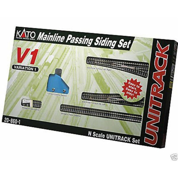 Kato N Scale V1 Mainline Passing Siding Set - Turnouts Switch ...