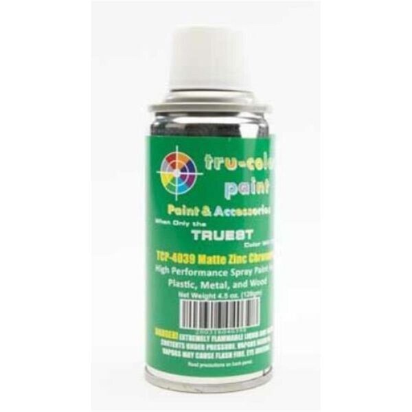 Tru-Color Paint 4.5 oz Paint Spray Can, Matte Zinc Chromate TCP4039 | Zoro