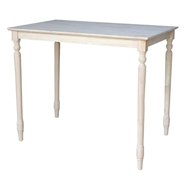 Fine-Line Solid Wood Top Table - Turned Legs - 48 x 30 x 42 in ...