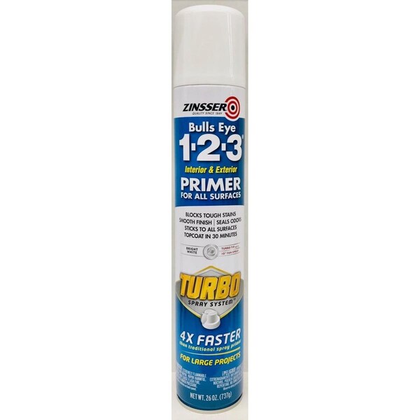 Defenseguard 26 oz Primer Bullseye Turbo Spray Paint, White DE1835939 ...