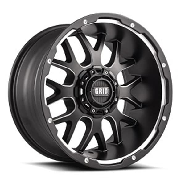 Grid Wheels 20 x 9 in. Black with Natural Accents Wheel GRW-22952F1587 ...