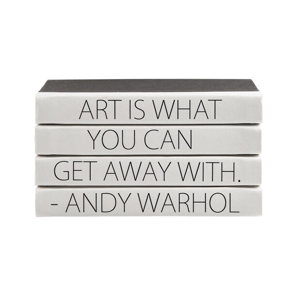 E Lawrence 9.5 in. Decorative Book Stack with Andy Warhol Quotes - 4 ...