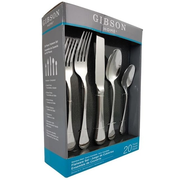 Gibson 70080.2 20 Piece Classic Manchester Flatware Set 70080.2 | Zoro