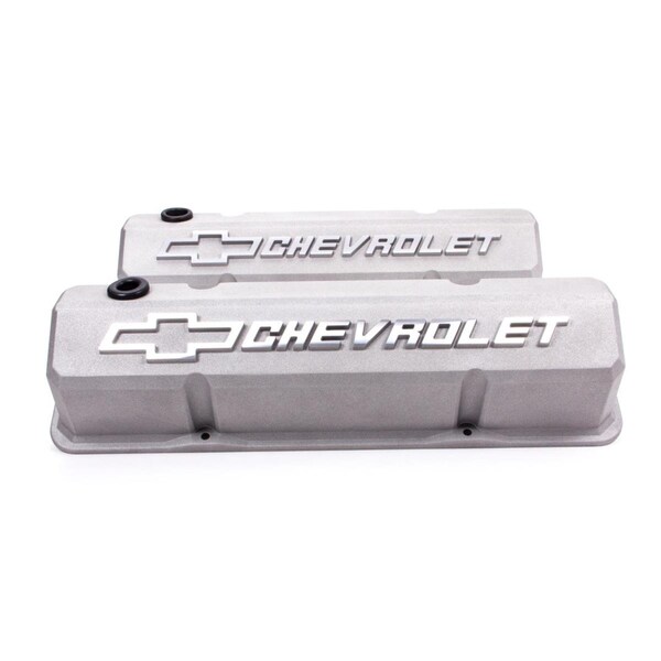 Proform Slant Edge Cast Tall Raised Logo Valve Cover for Small Block ...