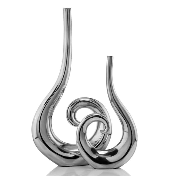 Palacedesigns Curl Casting Design Vases in Shiny Buffed Finished, 2PK ...