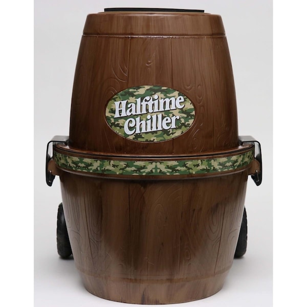 Whole-In-One Halftime Chiller Rolling Cooler; Green - Woodland Camo ...