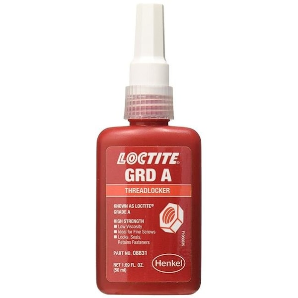 Loctite Threadlocker, Red, 50 ml, Bottle 442-08831 | Zoro