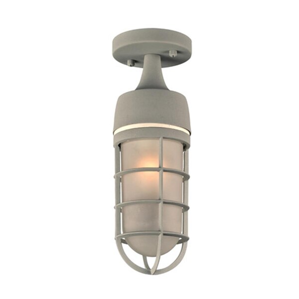 Plc Cage Silver Exterior Ceiling Light 8052SL | Zoro