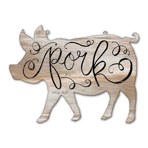 Roomfactory 24 x 19 in. Animal Pork Custom Shape Sign, RO1602539 ...