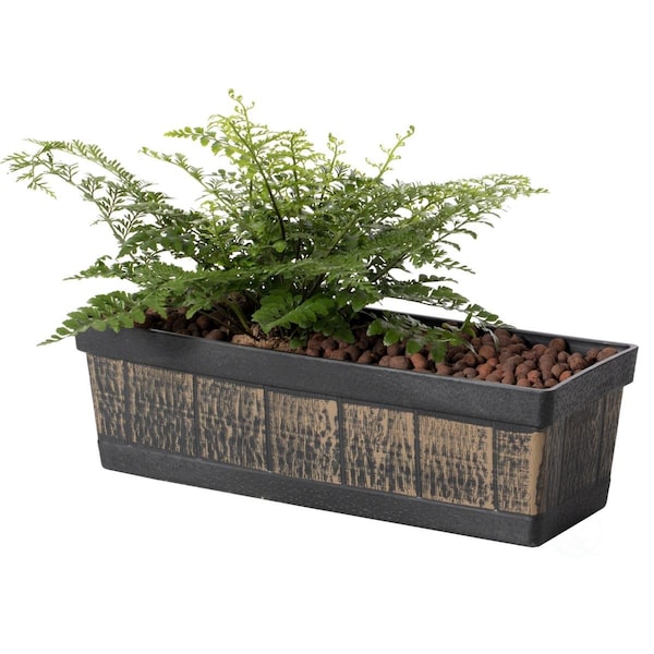 Invernaculo Outdoor & Indoor Rectangle Trough Plastic Planter Box ...