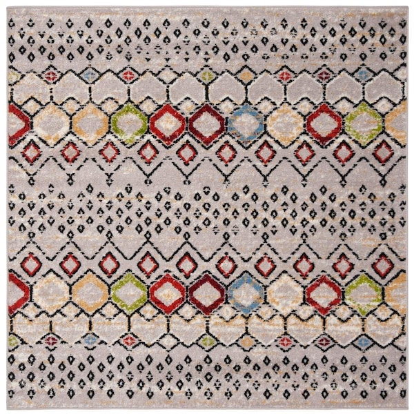 Flowers First 8 x 8 ft. Amsterdam Bohemian Square Power Loomed Rug ...