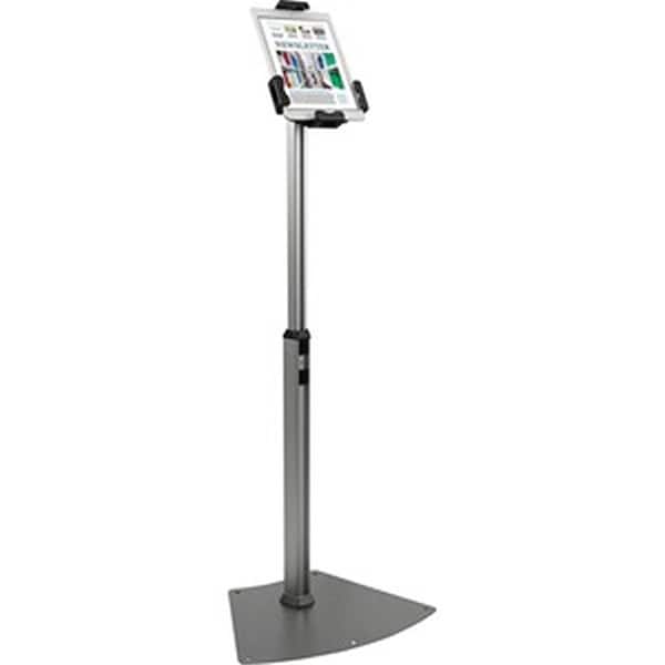 Proplus 46.5 in. Floor Mount Tablet Kiosk Stand, Black & Silver ...