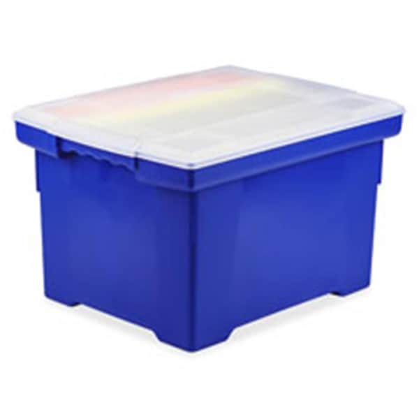 Storex Industries Locking Lid Tote Storage Box - Blue Frost ...