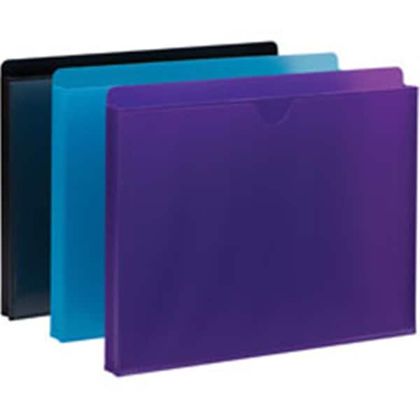 Made-To-Stick Poly Expanding Jackets with Clear Sleeve, Assorted Color ...