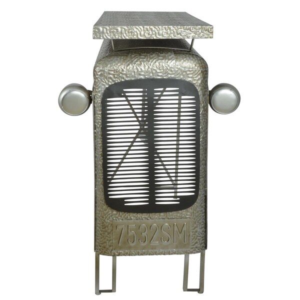 Gardencontrol Metal Industrial Heritage Tractor Table, Silver GA1620705 ...