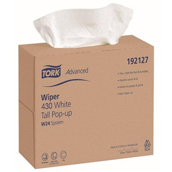 Tork SCA Tissue Tork Wiper Paper 1 Ply Plus, White SCA192127 | Zoro