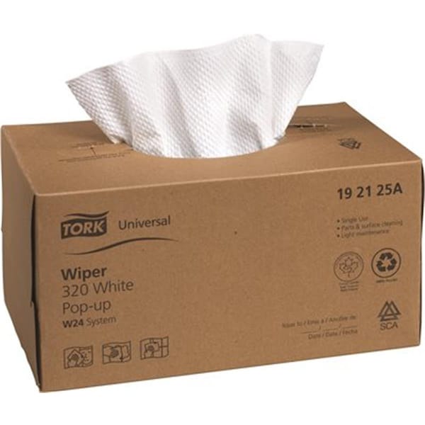 Tork SCA Tissue SCA Basic Paper Wiper Popup, White 192125A | Zoro