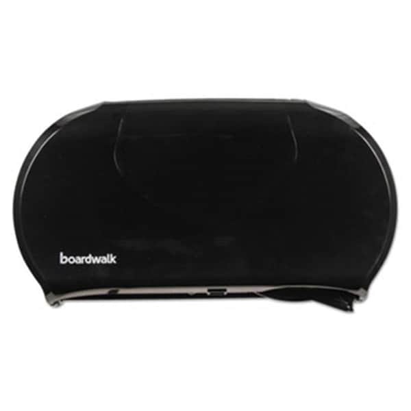 Boardwalk BWK 9 in. Jumbo Twin Toilet Tissue Dispenser, Black 1529 | Zoro