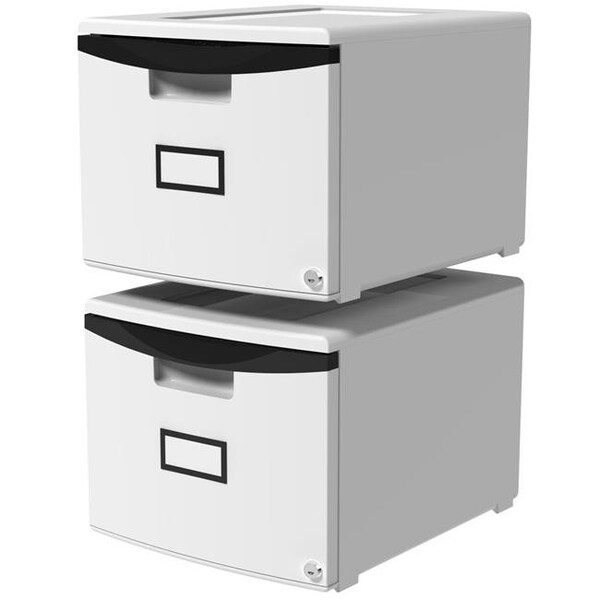 Storex Storex 61267B02C 1-Drawer Mini File Cabinet with Lock for Legal ...