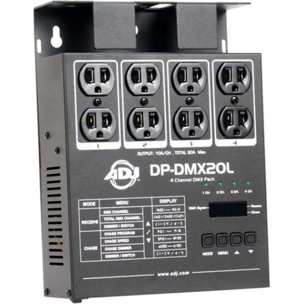 Adj 4 Channel DMX Dimmer Pk DP-DMX20L | Zoro