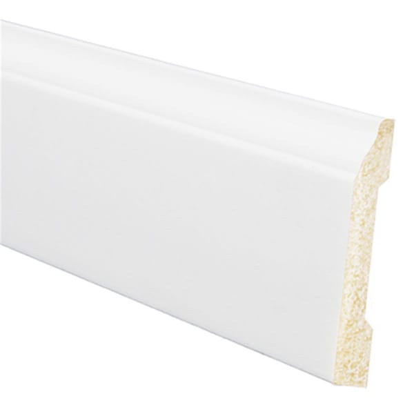 Inteplast Building Products 8 ft. White Og Base Molding 227385 | Zoro
