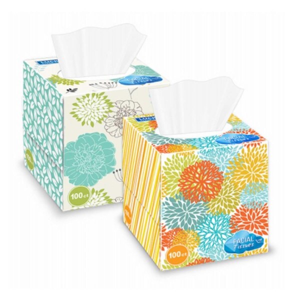 Delta Super Soft Facial Tissues in Cube Box - 100 Count 269149 | Zoro