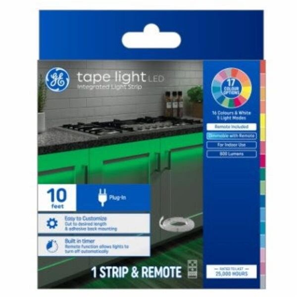 Current 10 ft. 10W LED Plug-In Tape Light Kit, Clear 107352 | Zoro