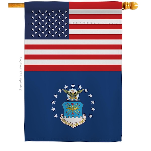 Guarderia 28 x 40 in. US Air Force House Flag with Armed Forces Double ...