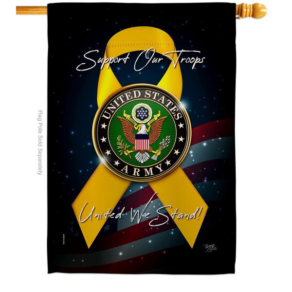 Gardencontrol 28 x 40 in. Support Army House Flag with Armed Forces ...