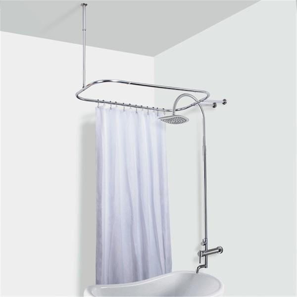 Utopia Alley Hoop Shower Rod For Clawfoot Tub Chrome HP1SS | Zoro
