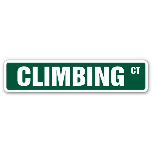 Signmission 1.5 x 7 in. Climbing Street Decal - Mountain Hill Rock ...
