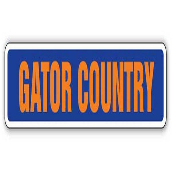 Signmission 18 in. Gator Country Street Sign - Gators Fan Aligator ...