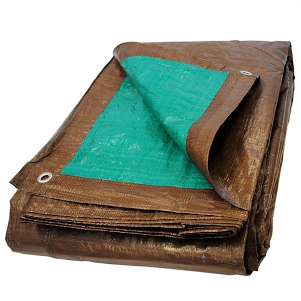 Pipers Pit 8 ft x 10 ft Tarp, Brown/Green PI2067039 | Zoro