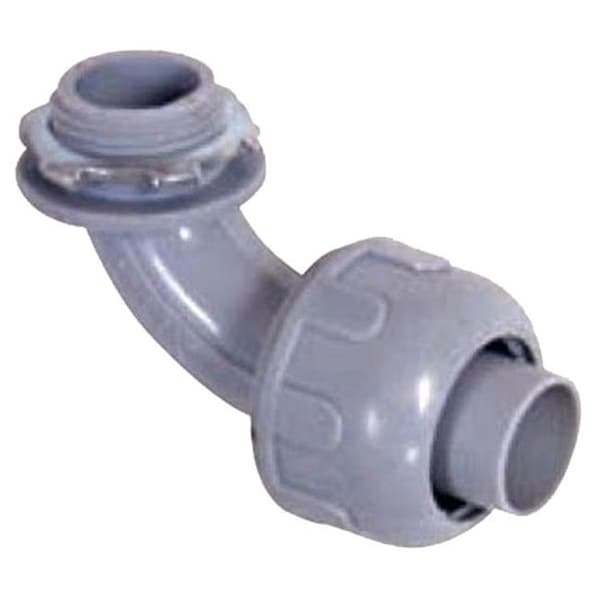 Topaz Electric Conduit Fitting Connector, 3/4 in, Liquid-Tight, Nylon ...