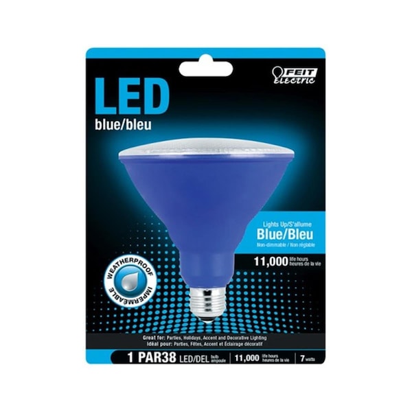 Feit Electric PAR38-B-10KLED LED Bulb Par38 7W Blue FE7096 | Zoro