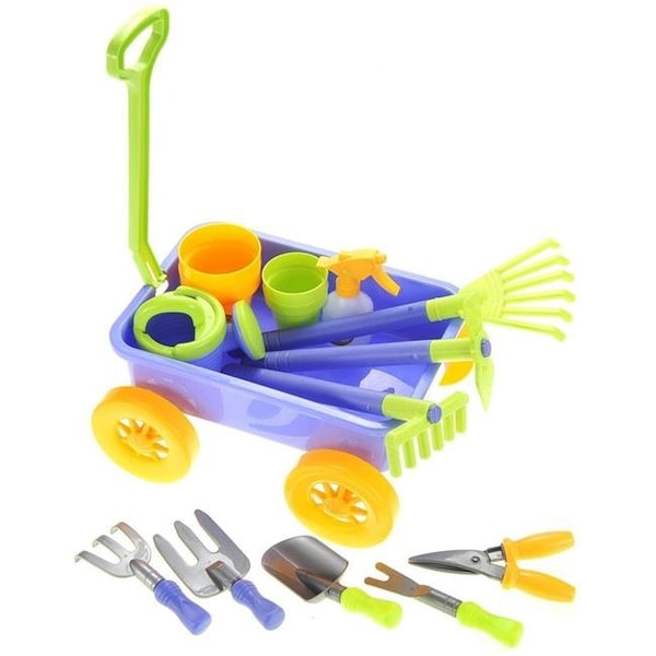 Az Impor t PS949 Garden Wagon & Tools Toy Set for Kids with 8 Gardening ...