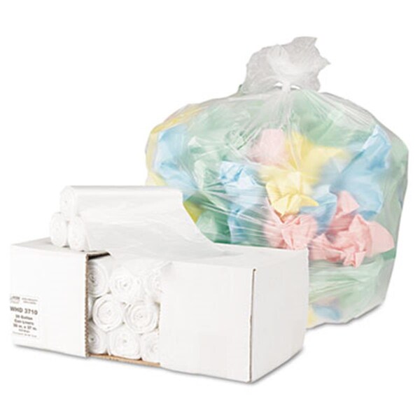 Webster High Density Can Liners- 30 gal- 10 mic- 30 x 37- Natural- 500 ...