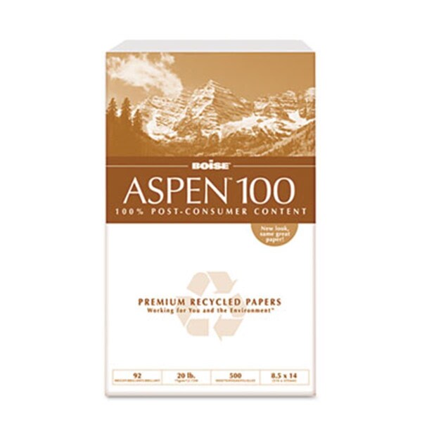 Boise Boise 054924 ASPEN 100 Office Paper 92 Brightness 20lb 8.5 x 14 ...