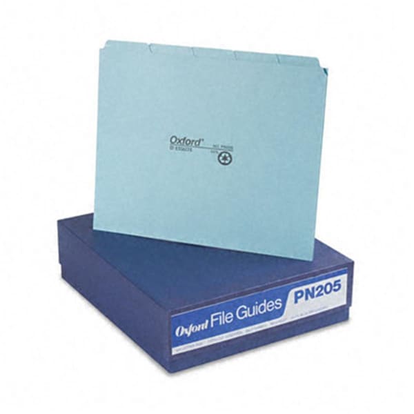 Esselte Pendaflex PN205 Top Tab File Guides Blank 1/5 Tab 25 Point ...