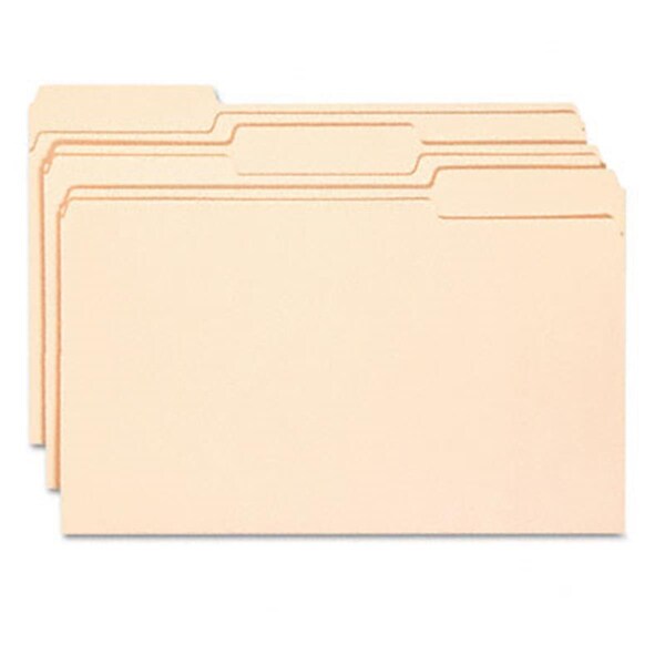 Made-To-Stick protective File Folders- 1/3 Cut- Top Tab- Legal- Manila ...
