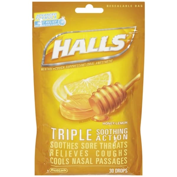 Cadbury Adams Usa Triple Action Cough Drops- Honey-Lemon 28694 | Zoro