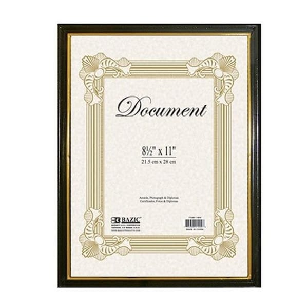 Bazic Products Bazic 1402 8.5" X 11" Document Frame w/ Gold Border Case ...