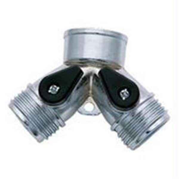 Melnor Melnor Inc Two-way Hose Connector- Chrome - 312S 538361 | Zoro