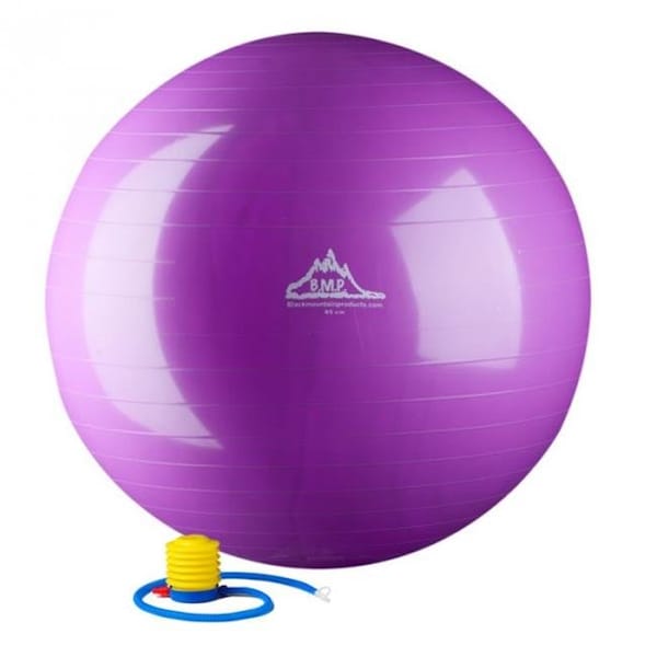 Black Mountain Products 55cm Purple Gym Ball 55 cm. Static Strength ...