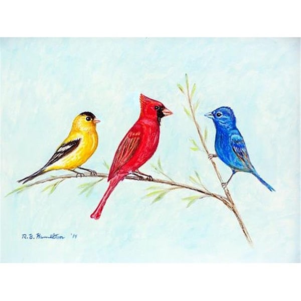 Betsy Drake DM298 Three Birds Doormat 18 x 26 DM298 | Zoro
