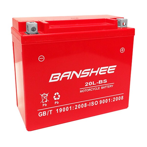 Banshee 12V 18Ah YTX20L-BS Battery for Yamaha Grizzly 660 700 Honda ...
