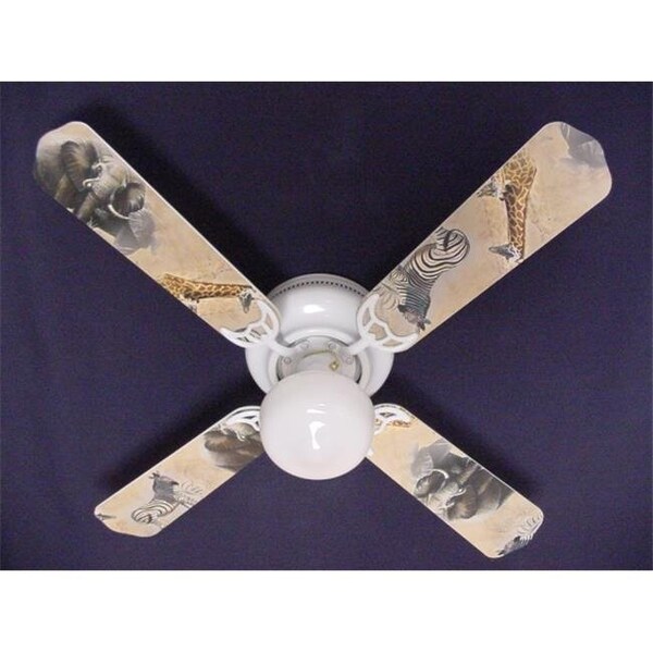 Lightitup New AFRICAN SAFARI ELEPHANT ZEBRA Ceiling Fan 42 Inch LI51878 ...
