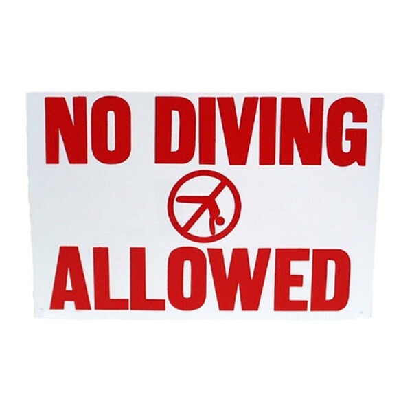 Pentair Pool Products Rainbow 18 x 12 In. No Diving Allowed Sign ...