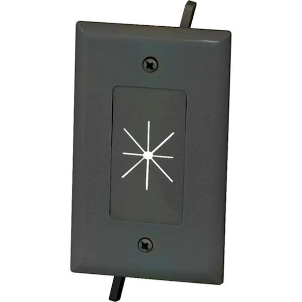 Nextgen 1-Gang Cable Plate with Flexible Opening - Black NE265229 | Zoro